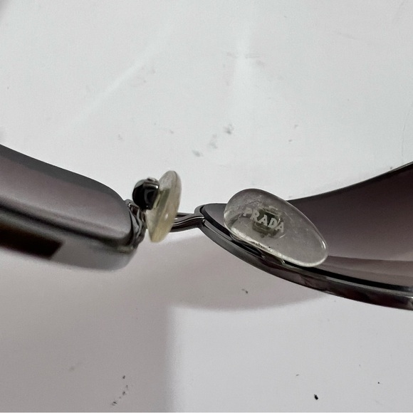 Prada | Accessories | Prada Sps 54i Sunglasses Gunmetal Rims Rubber ...